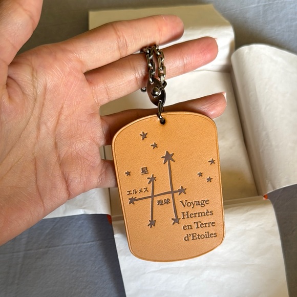 Hermes | Accessories | Vintage Herms Tan Leather Pendant | Poshmark